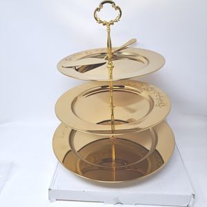 fivestardeco | Kitchen | 3 Tier Gold Ceramic Cupcake Stand Elegant ...